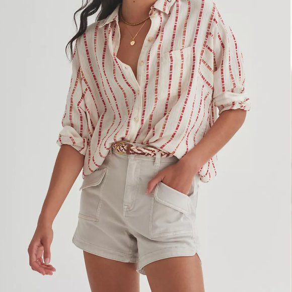 Anthropologie | Shorts | Nwt Pilcro Ultra Highrise Utility Denim Shorts ...